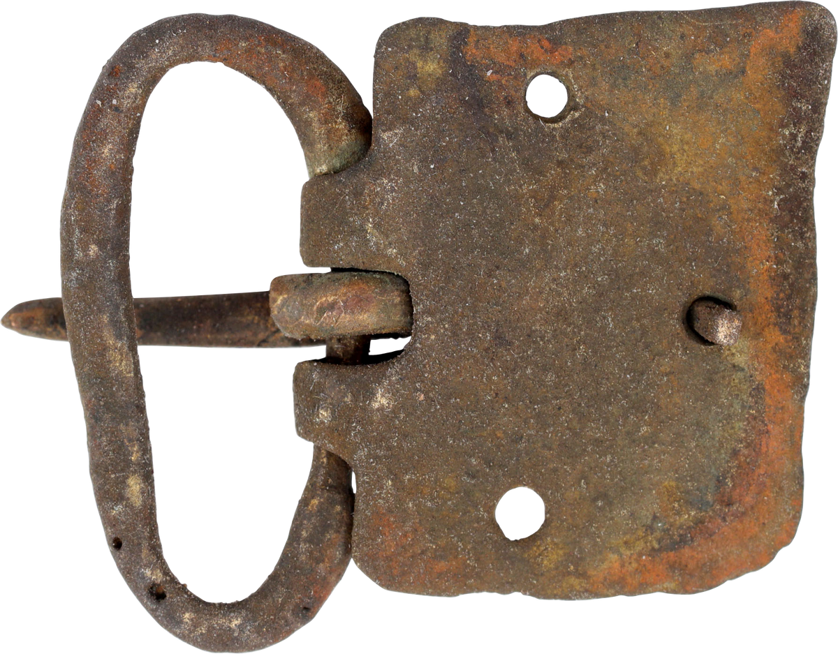 RARE ROMAN BUCKLE FROM A LEGIONARIE’S PLATE ARMOR, LORICA SEGMENTATA