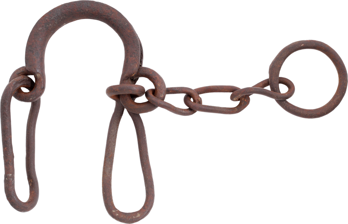 HEAVY FORGED IRON SLAVE LEG SHACKLE SOUTH CAROLINA