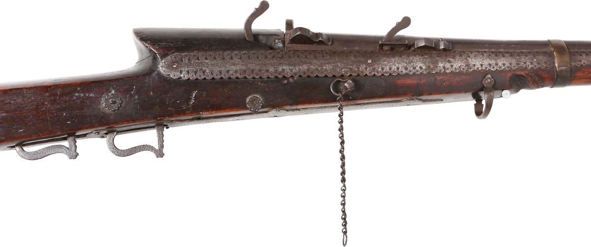 VERY RARE TWO SHOT SUPERIMPOSED INDO-PERSIAN MATCHLOCK MUSKET