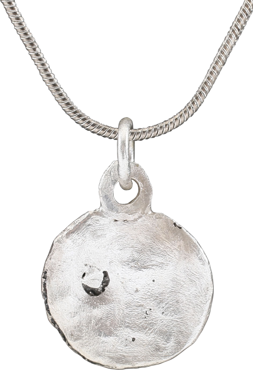 ROMAN WHEEL OF FORTUNE AMULET NECKLACE, 3RD-6TH CENTURY AD